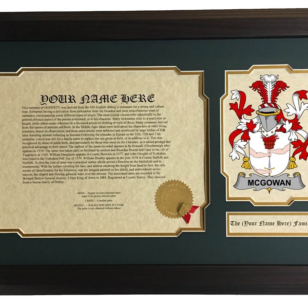 Mcgowan Coat of Arms - Etsy
