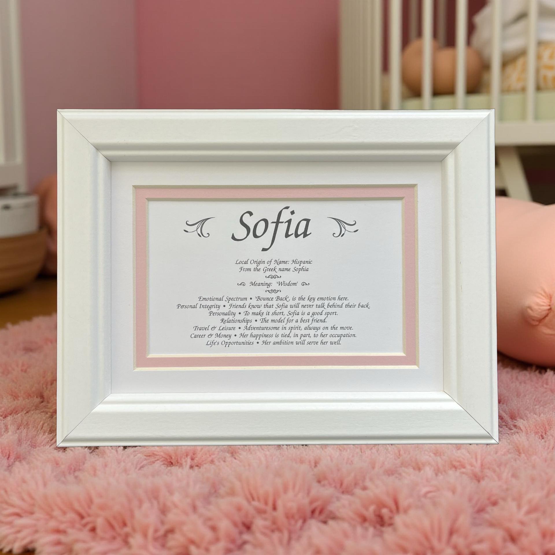 First Name Origin and Meaning Print Framed - Personalized First Name ...