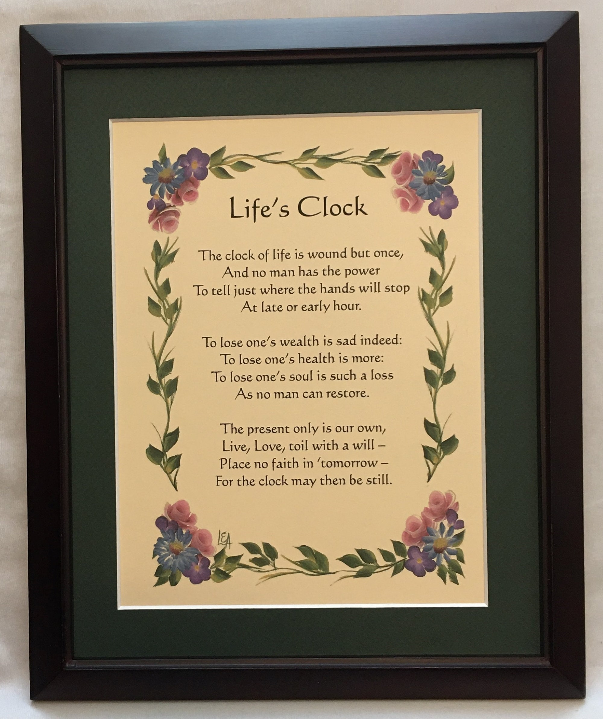 Life's Clock, Prayer, Inspirational, - Etsy