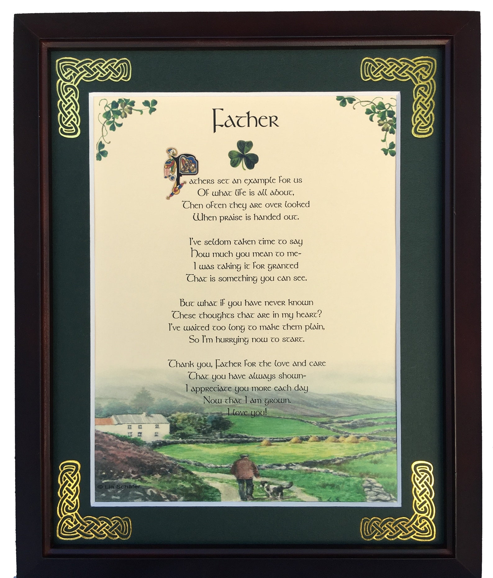 Father Personalized Framed Blessing Irish Blessing Irish | Etsy