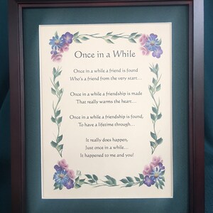 Once in a While, Friends, Friendship Gifts, Friend Gift, Personalizable ...