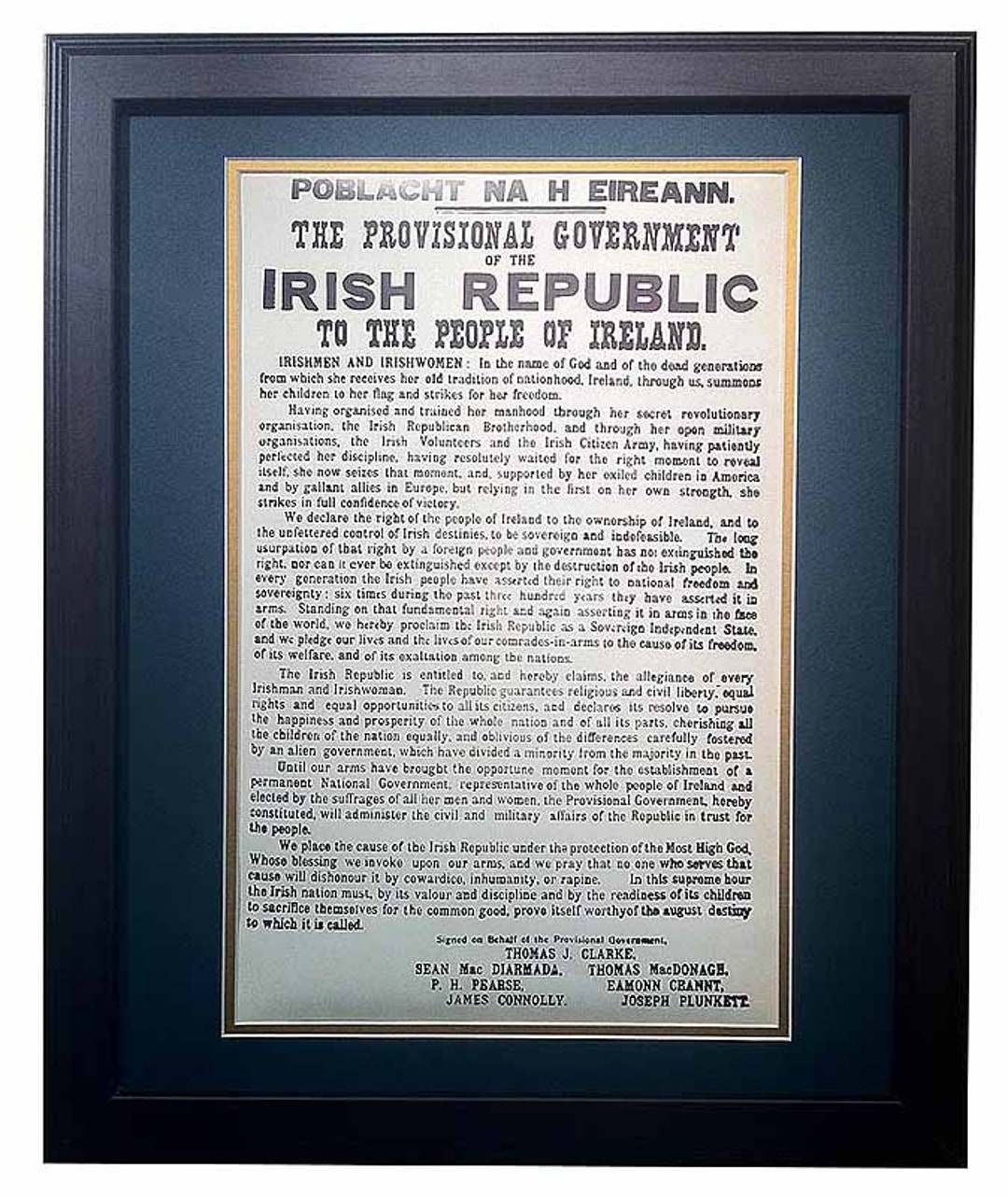 Irish Proclamation of Independence Matted and Framed Print - Etsy