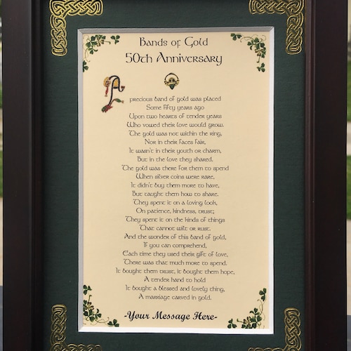 Anniversary 50th Personalized Blessing Framed Anniversary 50 - Etsy