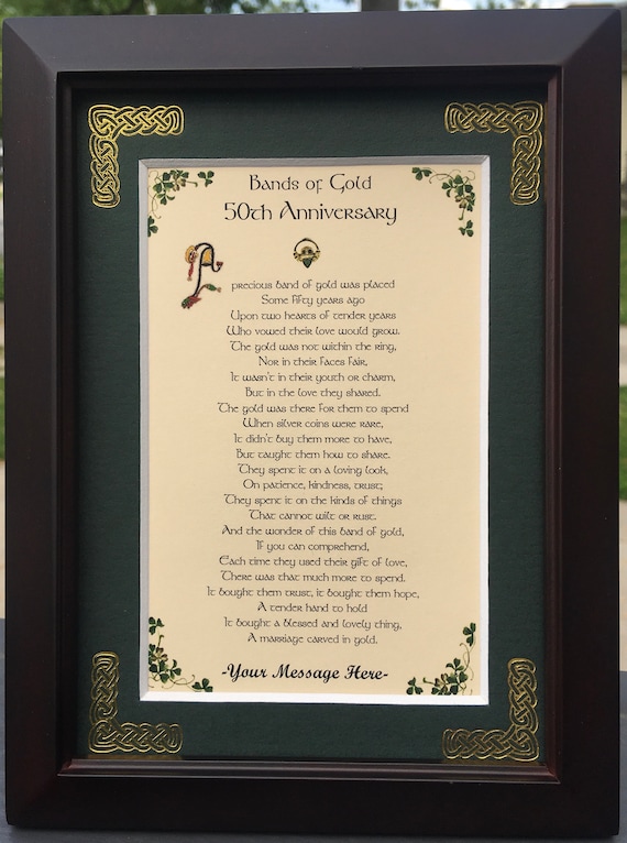Anniversary 50th Personalized Blessing Framed Anniversary 50 - Etsy