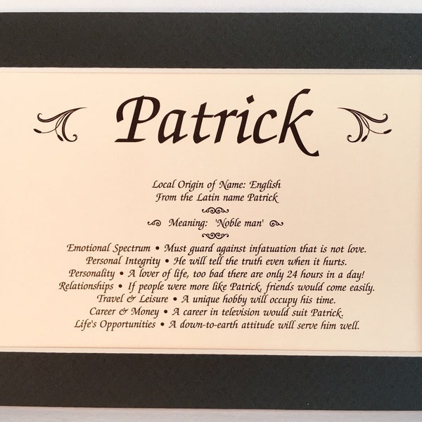 Name Origin Print - Etsy