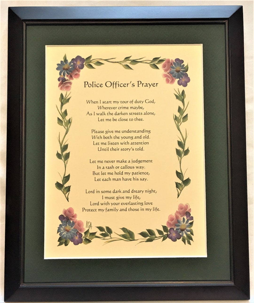 Police Officers Prayer, Police Officers Gift, Police Officers Frame ...