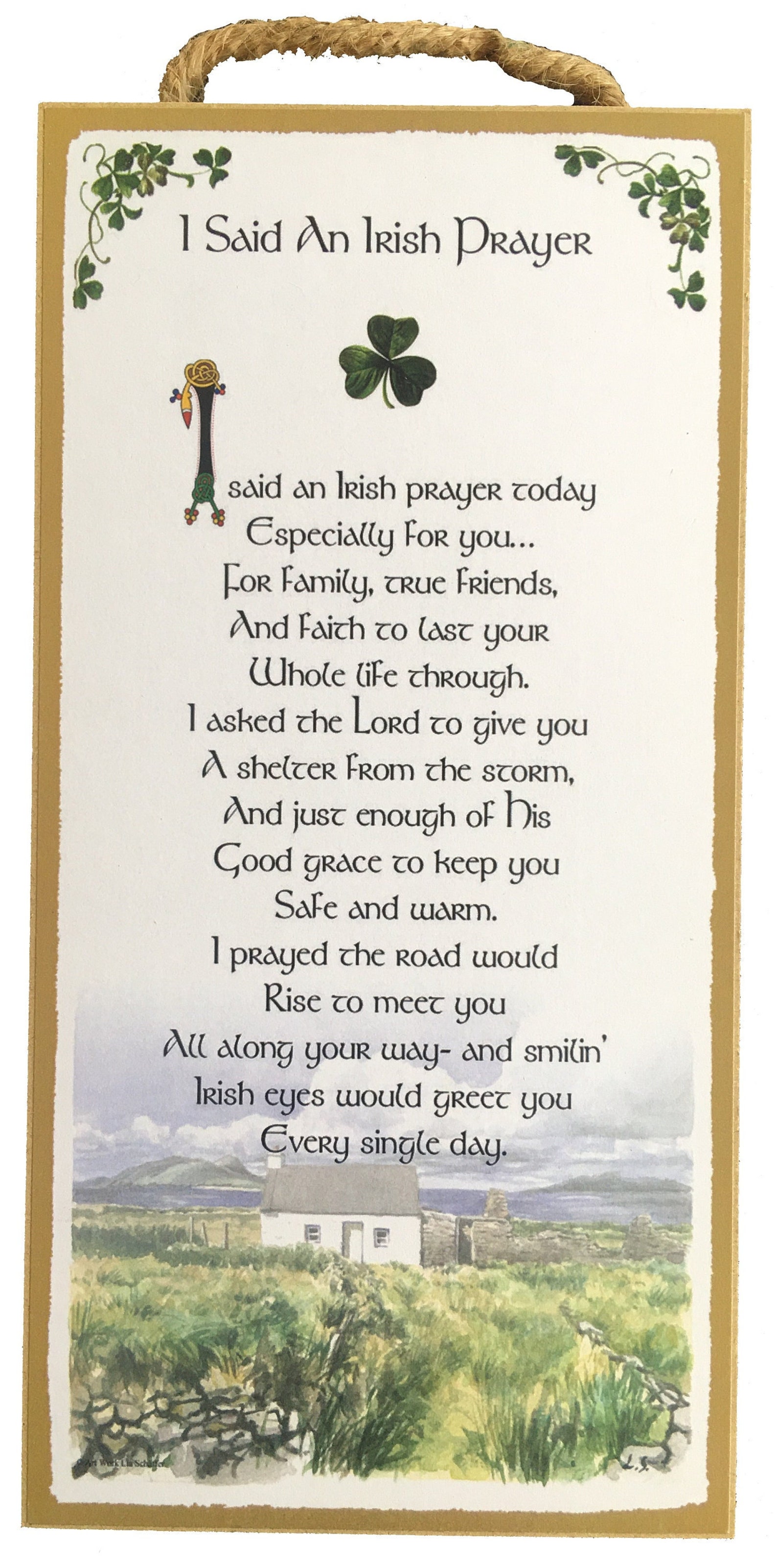 I Said an Irish Prayer - Irish Friendship Blessing - 5x10 Inch Hanging ...