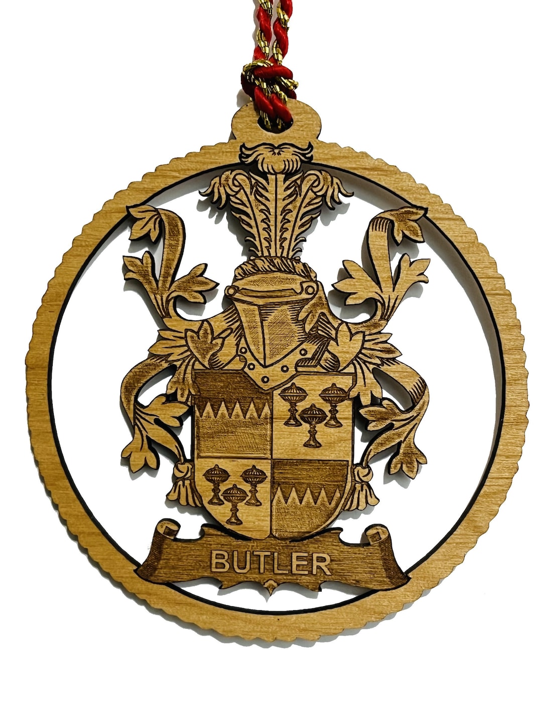 Personalized Coat of Arms Christmas Ornament, Family Crest Christmas ...