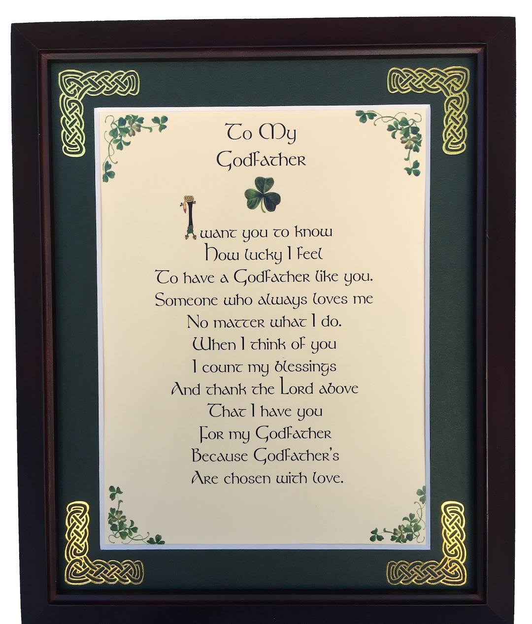 Godfather, to My God Father - Framed Blessing - Personalize With Name ...