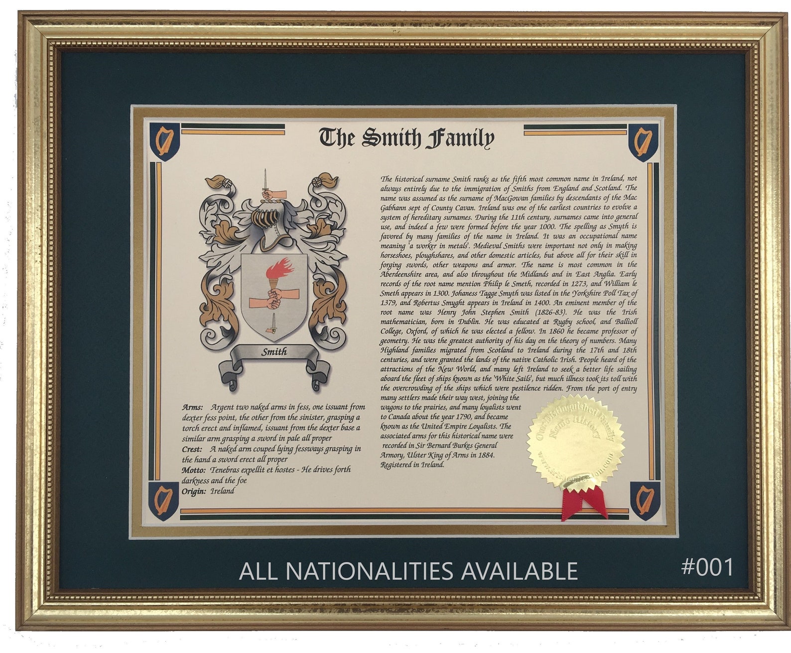 Last Names Surnames Coats of Arms Family Name History - Etsy