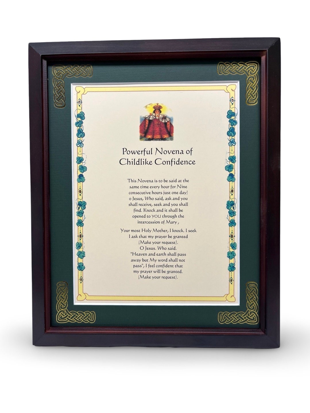 Powerful Novena of Childlike Confidence - 8x10 Inch Framed Religious ...