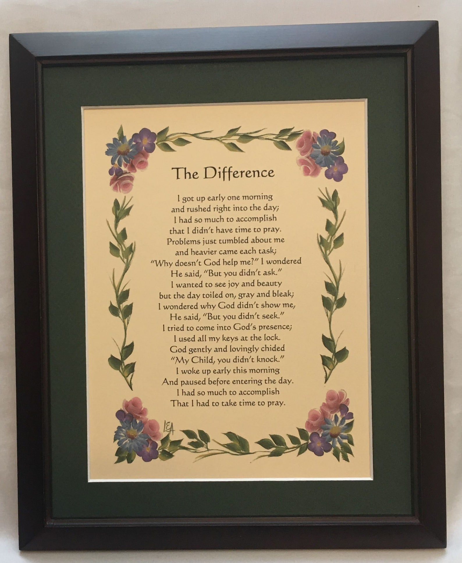 The Difference Inspirational Poems Inspirational Gifts - Etsy