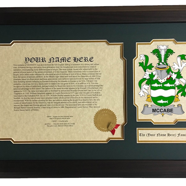 Mccabe Family Crest - Etsy