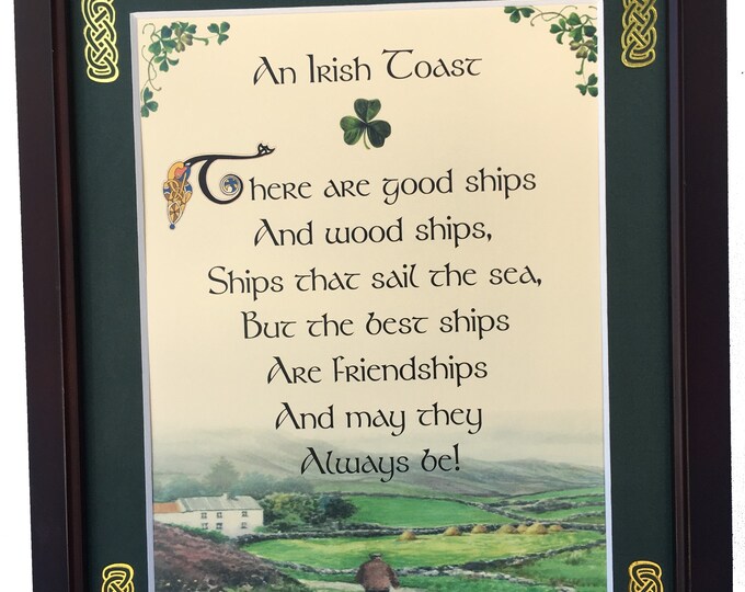An Irish Toast, Personalized Blessing Framed, - Etsy