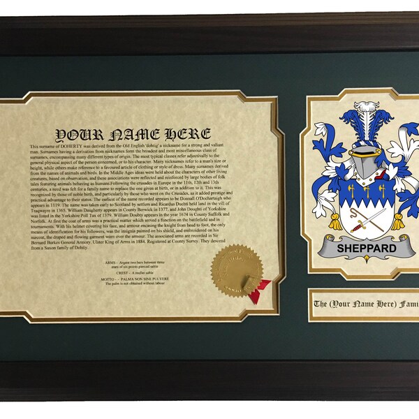 Sheppard Family Crest - Etsy