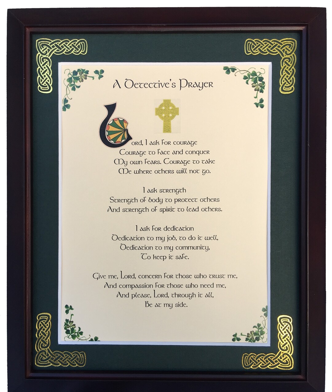 Detective Prayer - Detective Poem - Personalized Blessing Framed - Etsy
