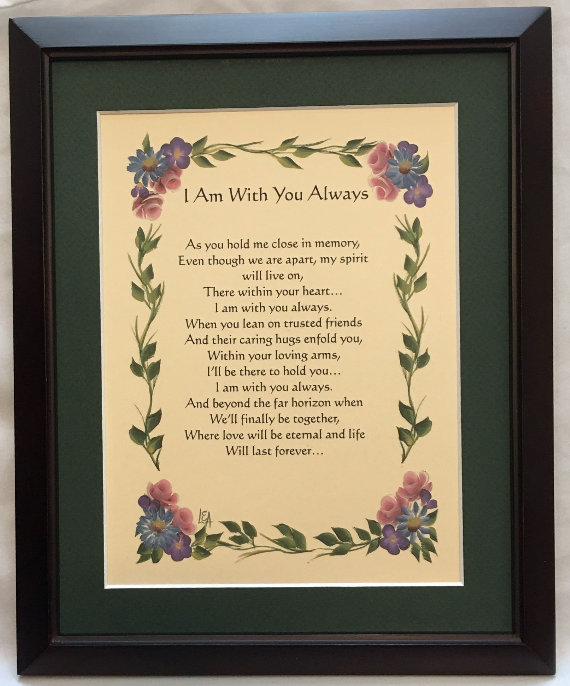 I Am Always With You, Inspirational Poems, Inspirational Gifts ...