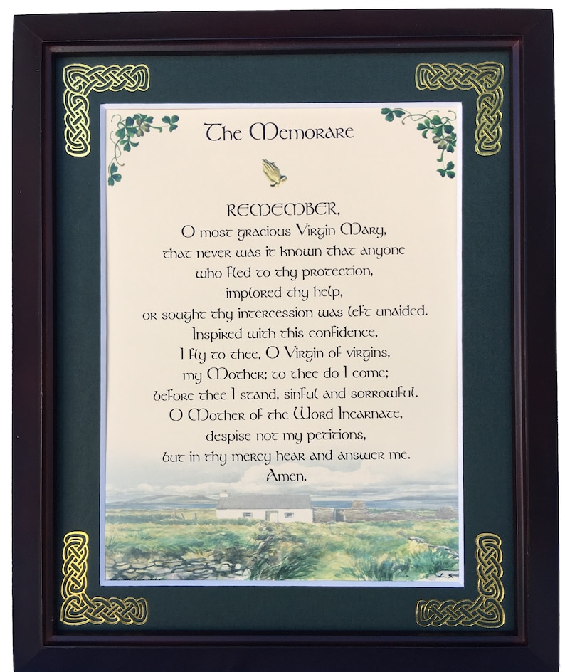 The Memorare - Framed Prayer - Personalize With Name, Date, Custom ...