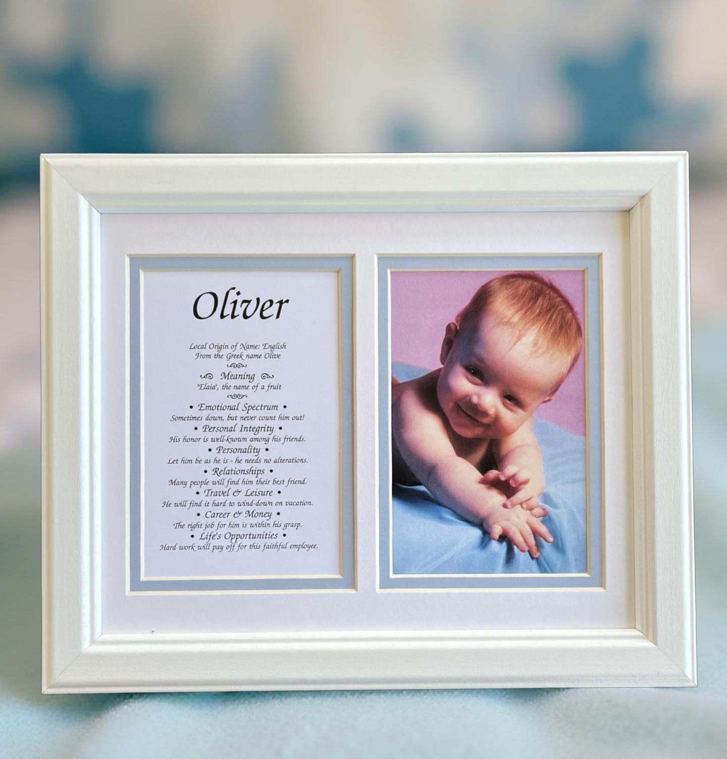 Personalized First Name Origin Meaning Print Framed Matted Gift Baby ...
