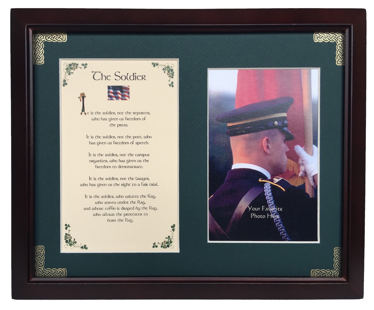 The Soldier's Prayer. Framed Blessing. Personalize With - Etsy