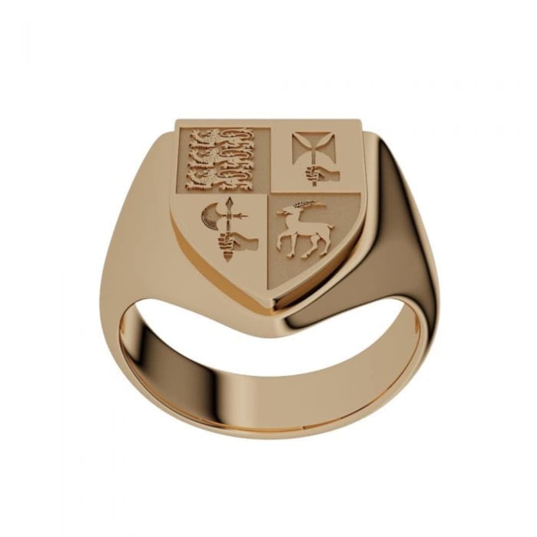 Coat of Arms - Signet Ring – Shield Shape - Etsy