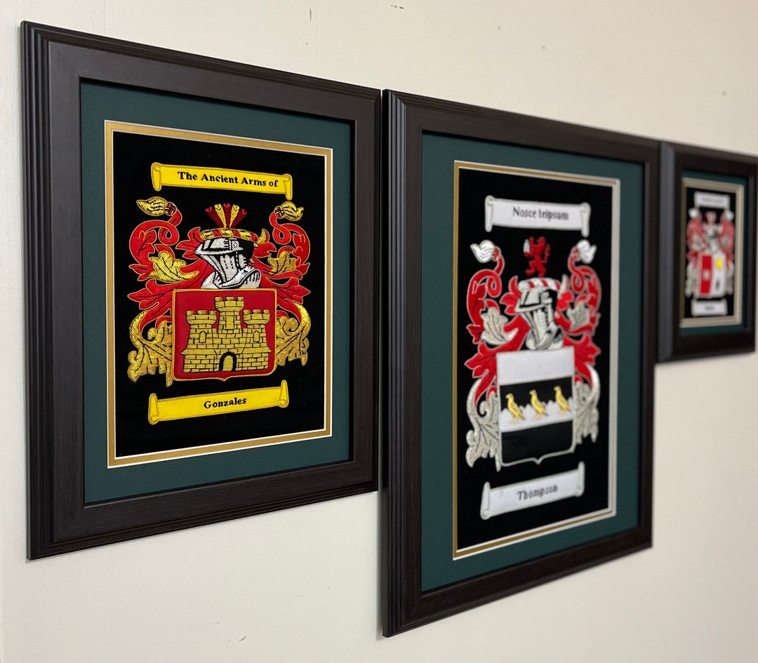 Embroidered Coat of Arms - Last Names, Surnames, Coats of Arms, Family ...