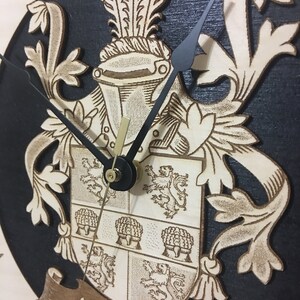 Coat of Arms Clock, Family Crest Clock, All Nationalities Available - Etsy