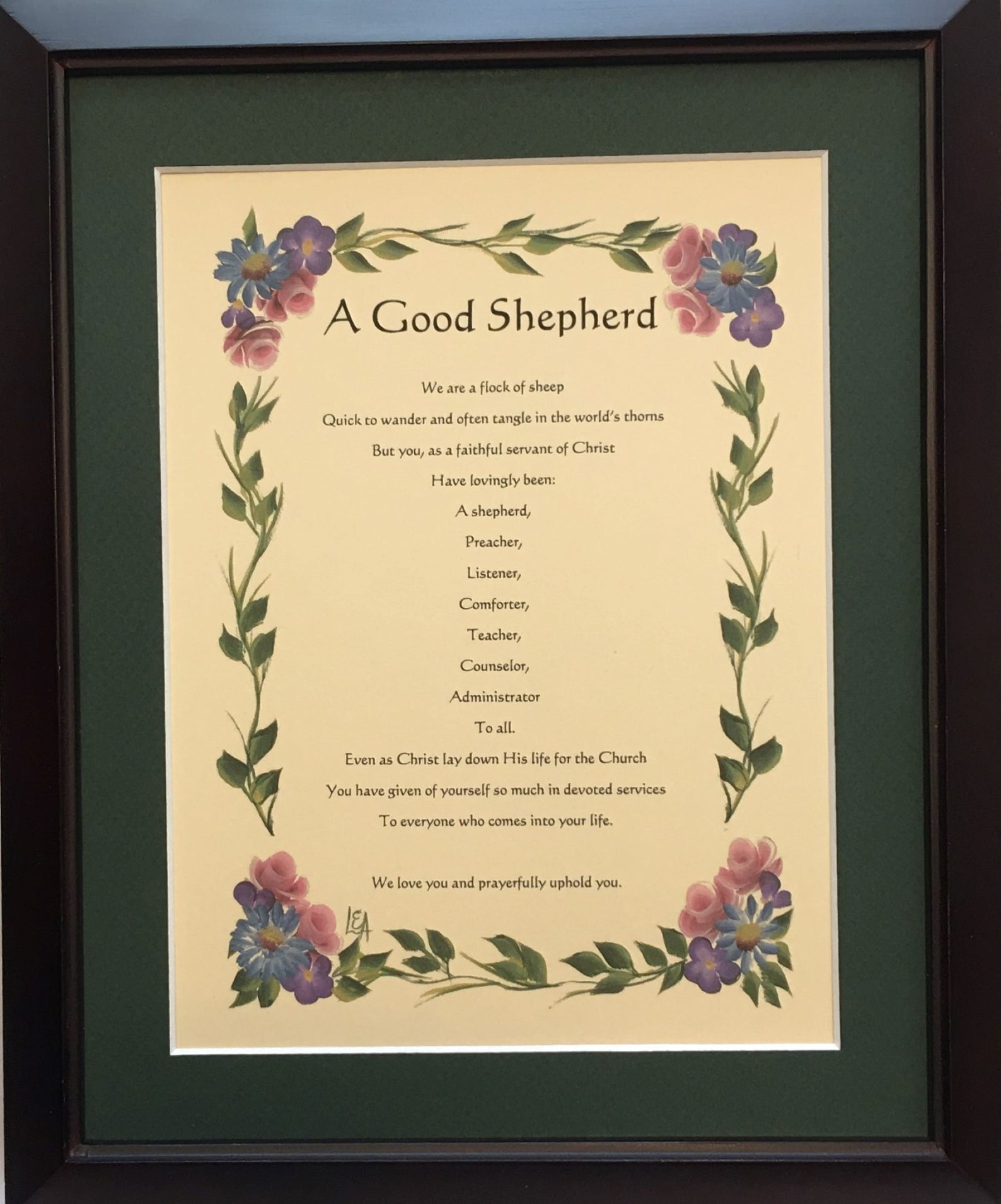 A Good Shepherd, Inspirational Poems, Inspirational Gifts, Religious ...