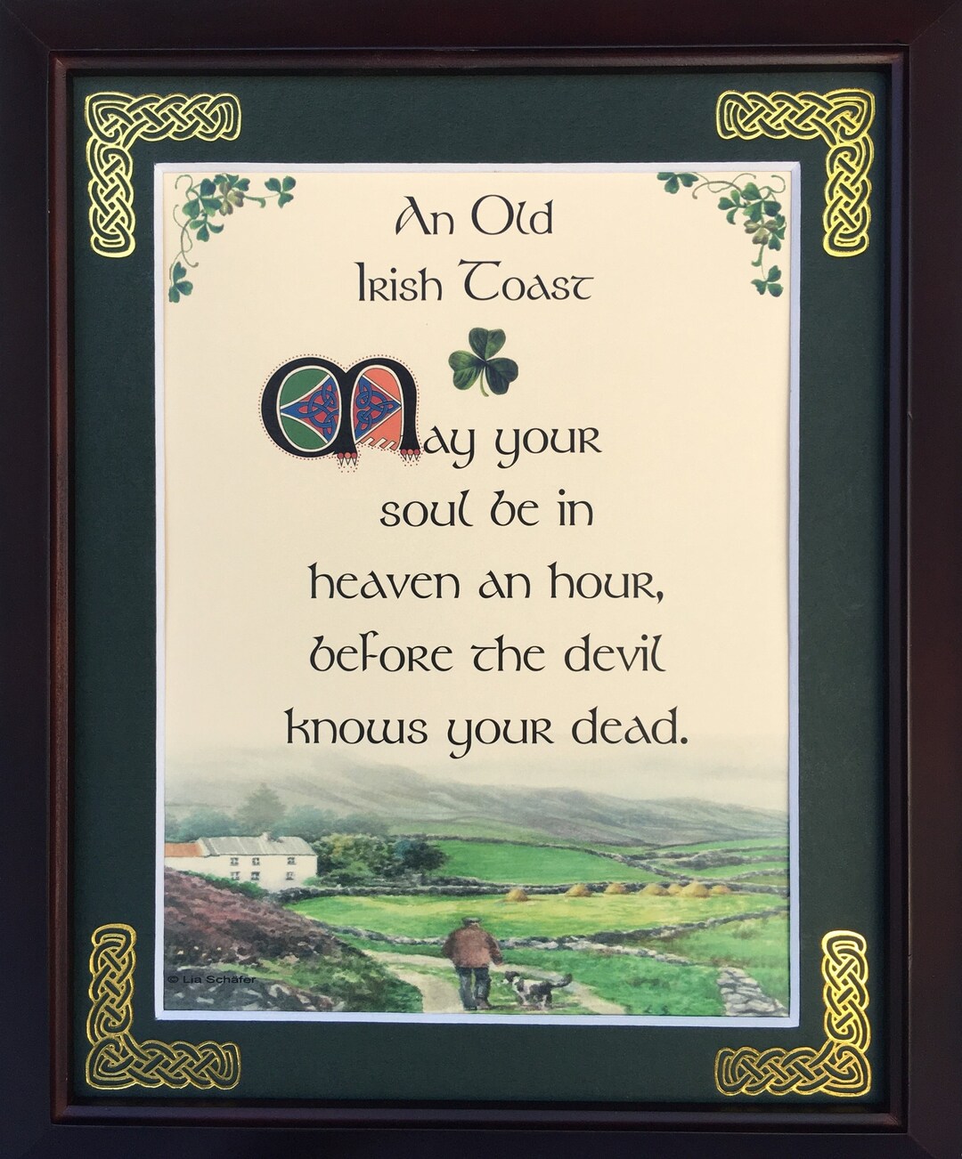 An Old Irish Toast, Personalized Blessing Framed, Irish Blessing, Irish ...