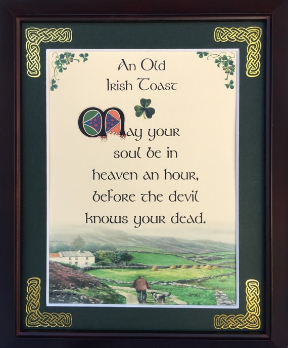An Old Irish Toast Personalized Blessing Framed Irish | Etsy