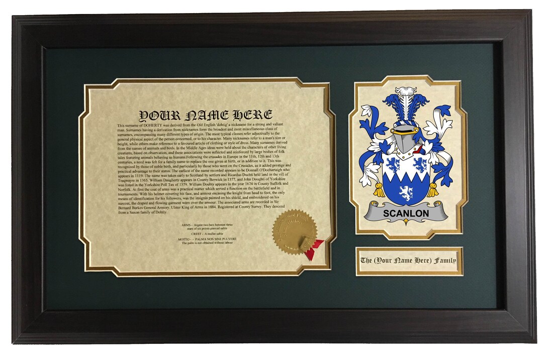 Scanlon or O'scanlon Coat of Arms, Last Names, Surnames, Family Names ...