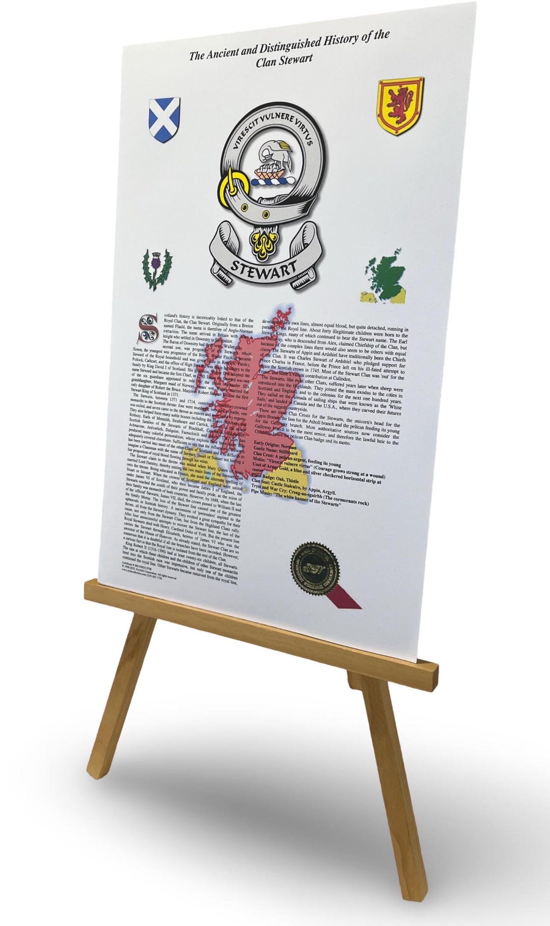 Scottish Surname History Print – Family Clan Crest, Coat of Arms ...
