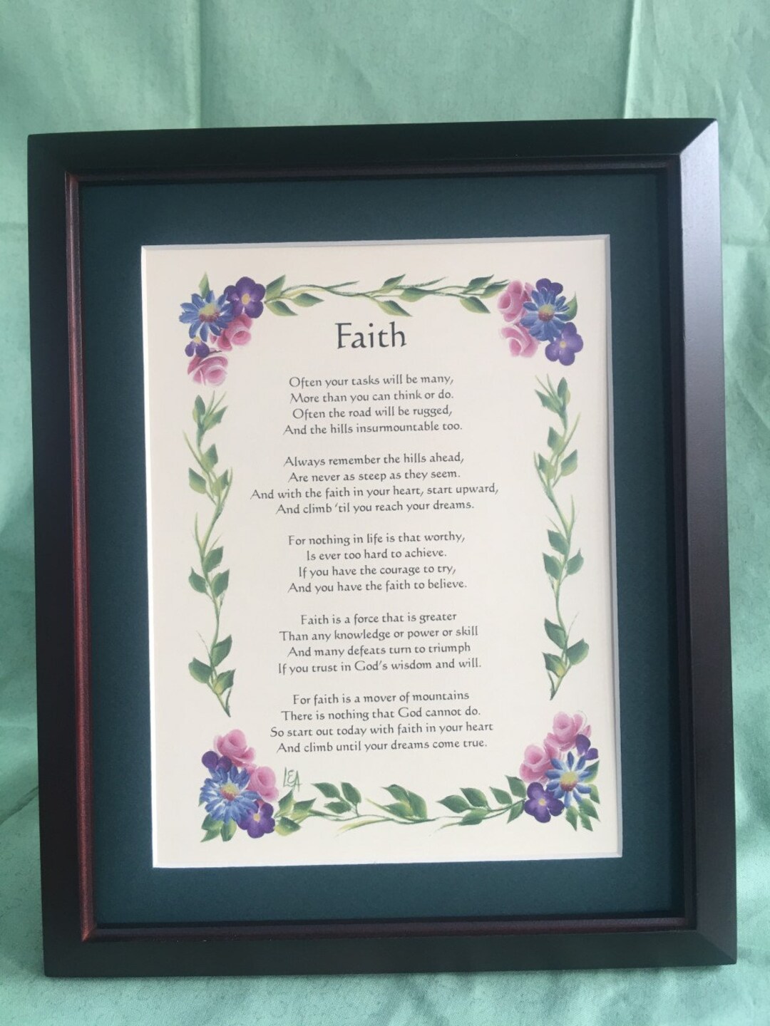 Faith, Inspirational Poems, Inspirational Gifts, Religious Poems, - Etsy