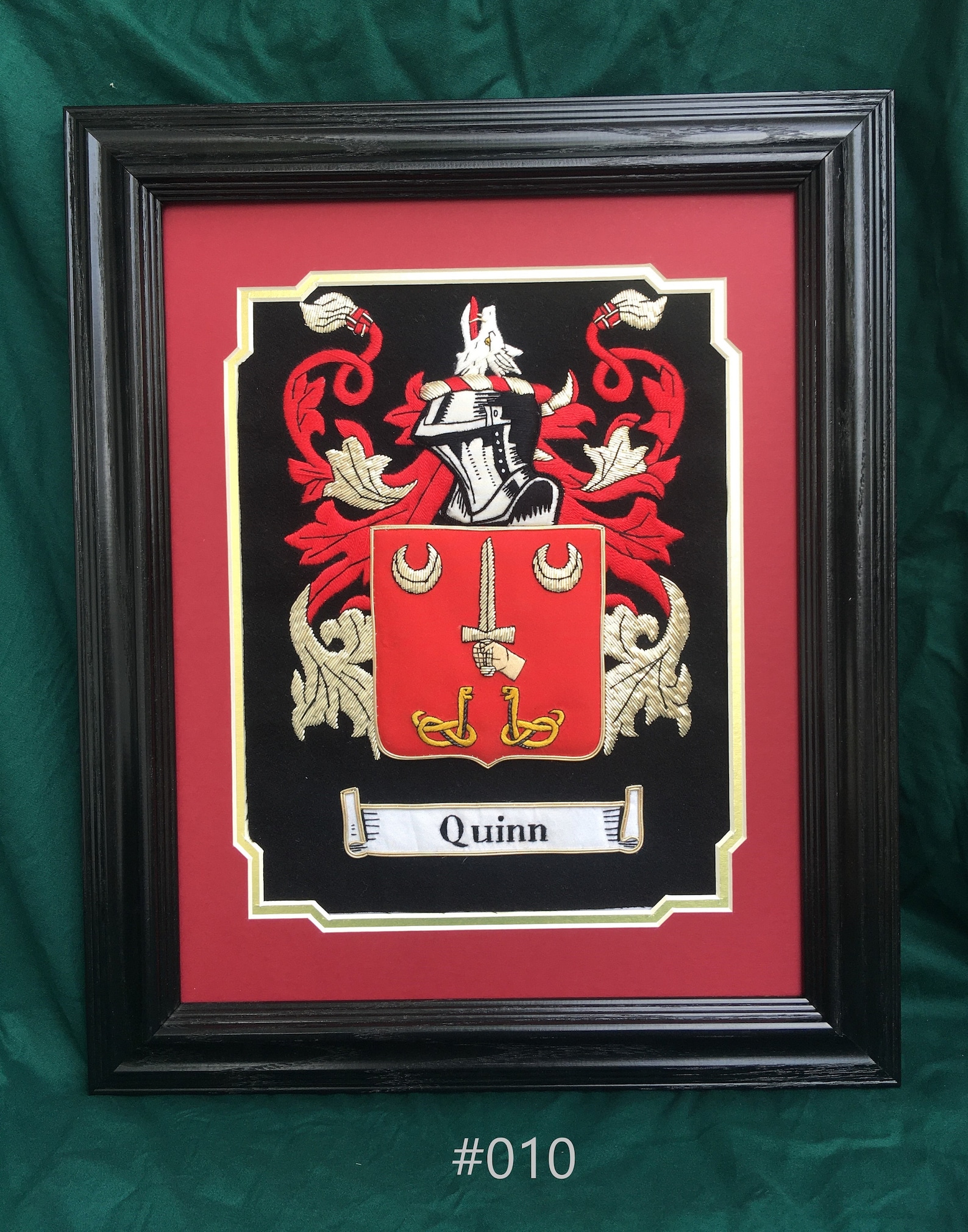 Embroidered Crest Coat Of Arms Framed Last Name History Etsy embroidered-crest-coat-of-arms-framed-last-name-history-etsy