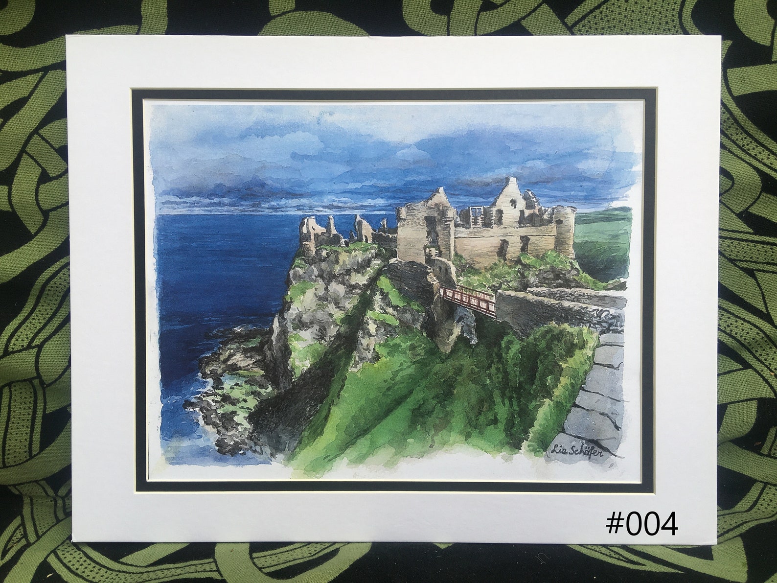 Dunluce Castle Co Antrim Irish Landscape Watercolor Print Ireland Gift ...
