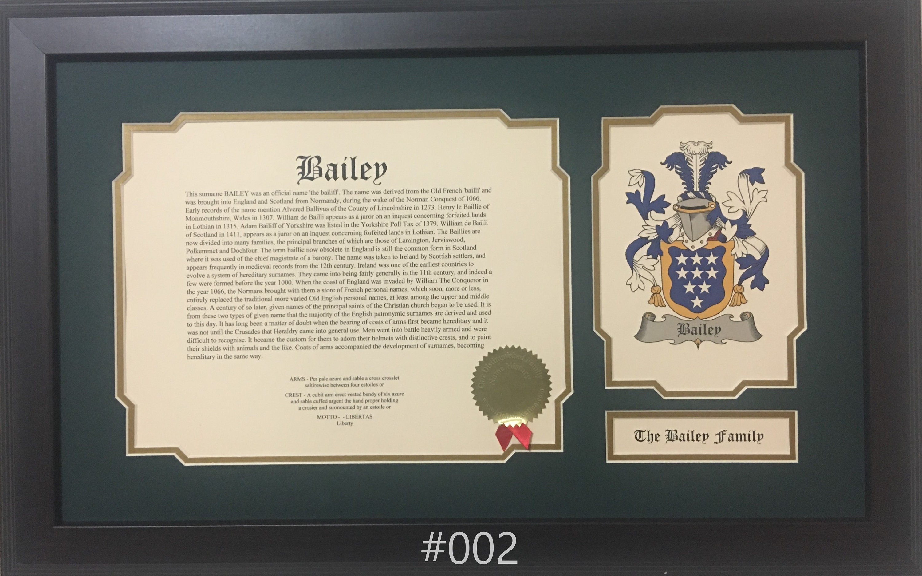 Family Crest Last Name Crest Crest Coat of Arms Irish - Etsy Australia