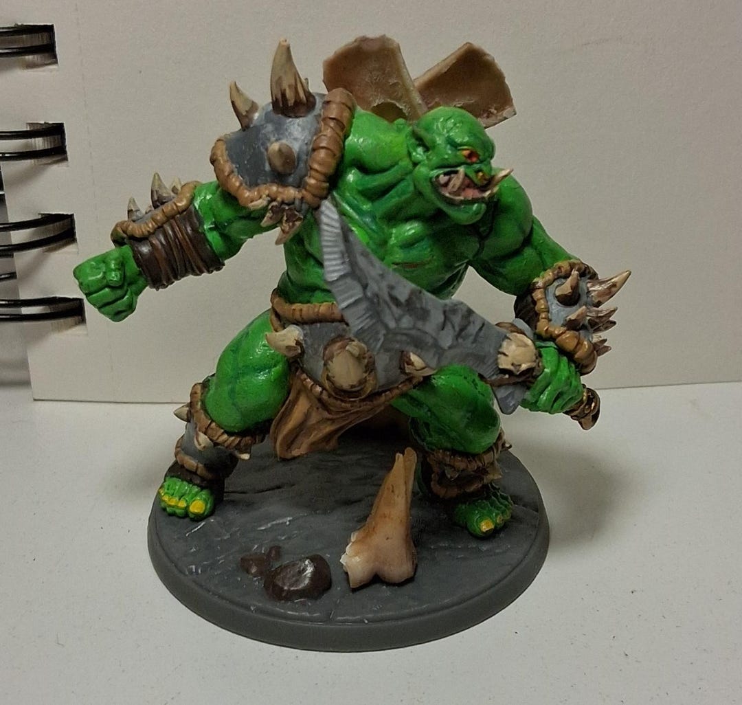 Orc Chieftain 50 Mm With Inset Hogs Teeth Fully Painted - Etsy