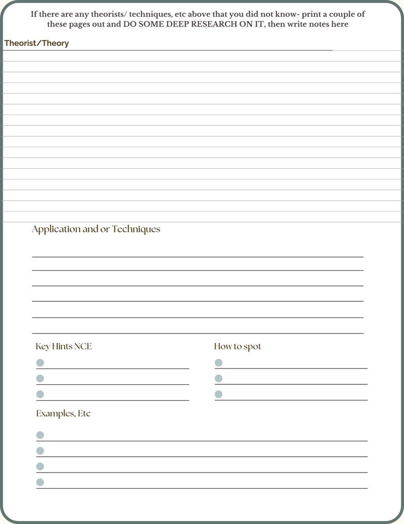 NCE Study Guide Dissecting the Application - Etsy