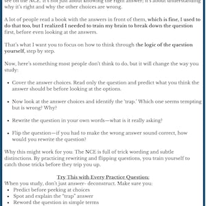 NCE Study Guide Dissecting the Application - Etsy