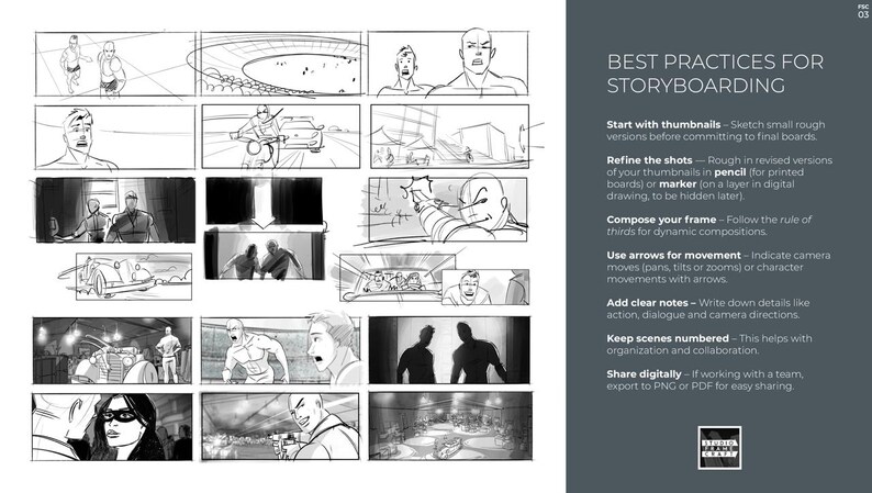 16:9 Storyboard Template - Sketch Style - Digital Download for ...