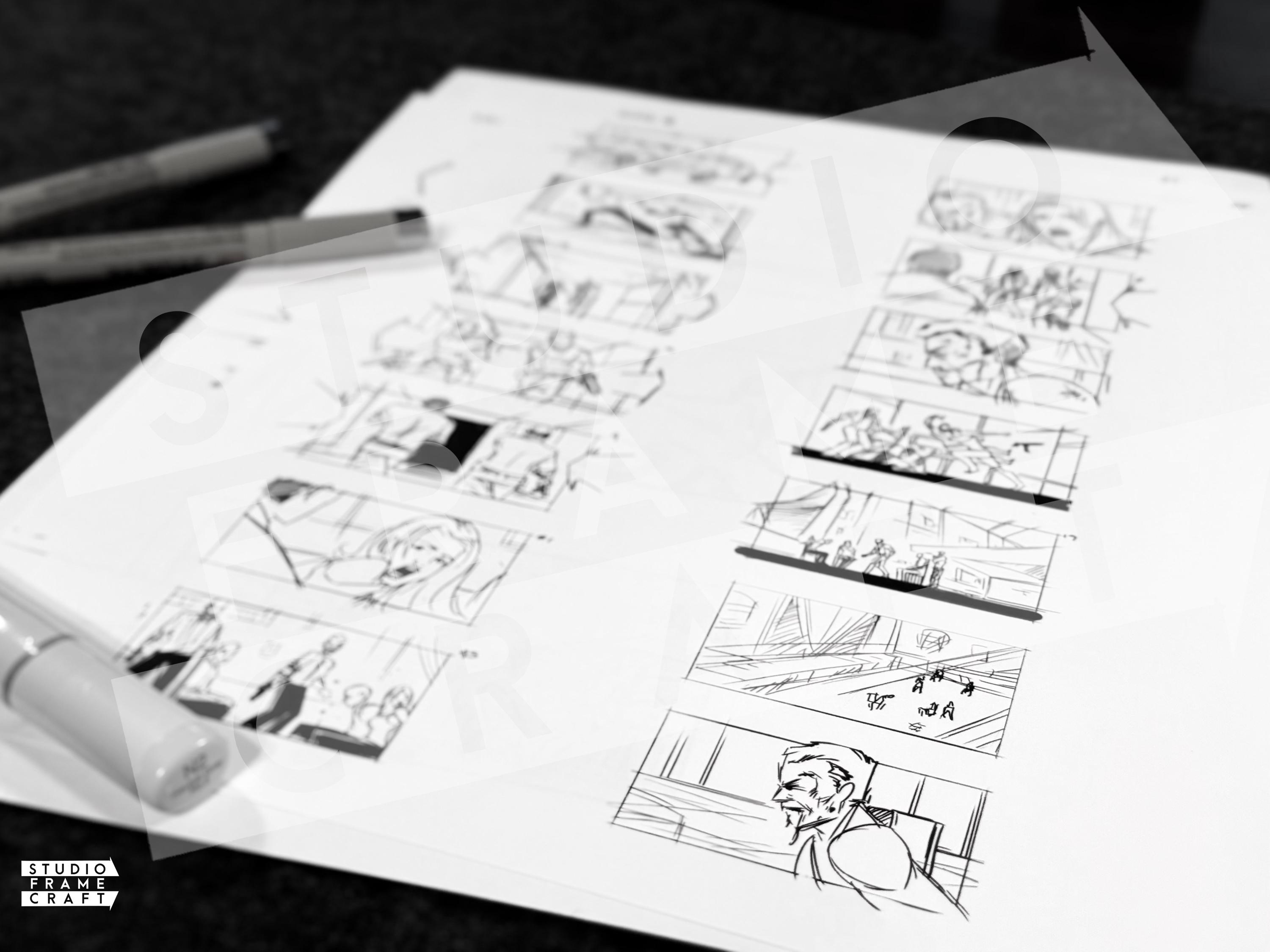 16:9 Storyboard Template - Sketch Style - Digital Download for ...