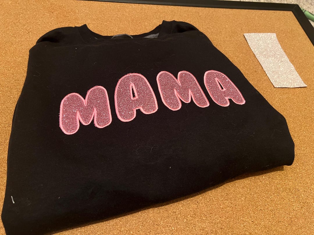 Glitter HTV Appliqué MAMA Sweater With Bow Sides - Etsy