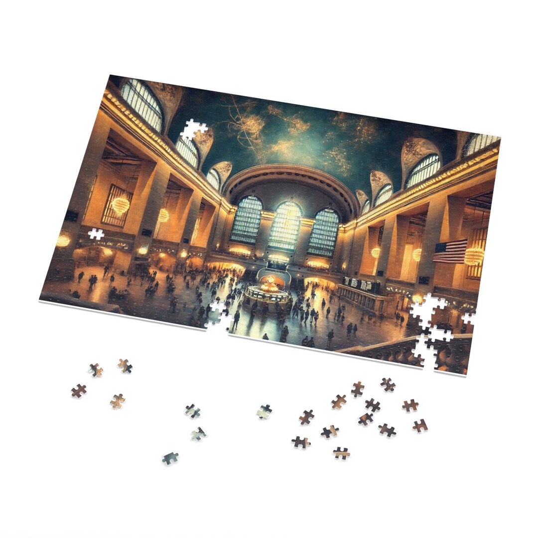 Grand Central Station Jigsaw Puzzle With Tin - Ideal Gift for Puzzle ...
