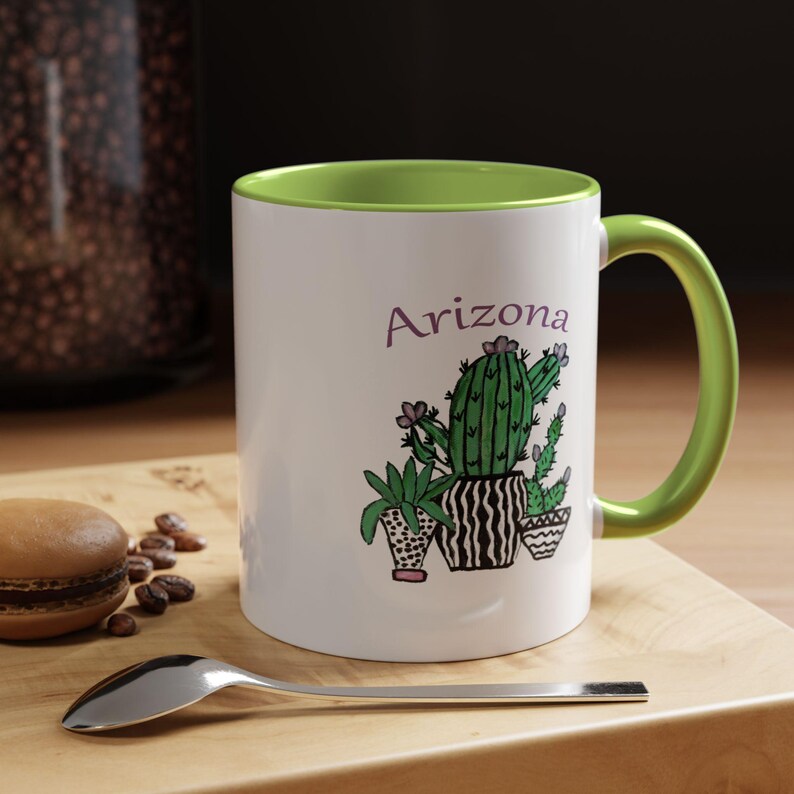 Arizona Cactus Garden Mug 15 Oz - Etsy