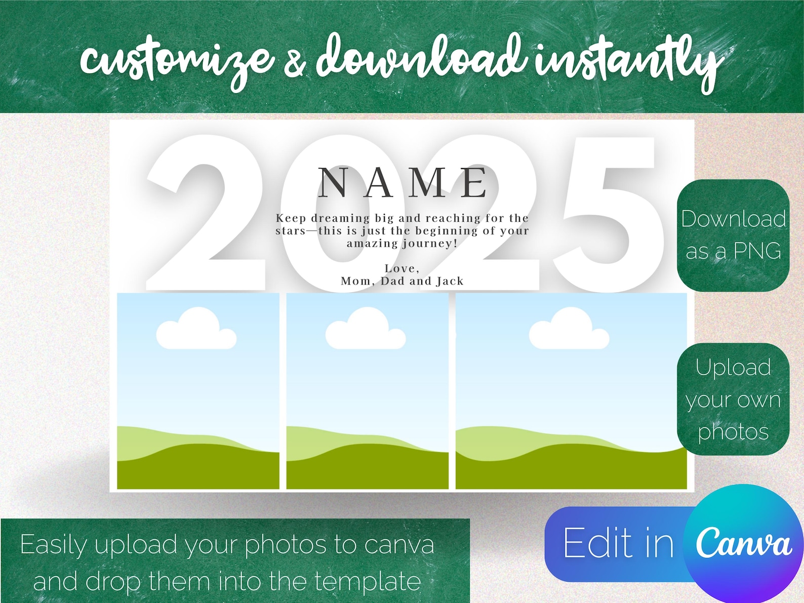 Half Page Graduation Yearbook Ad Template | High School Senior Tribute ...