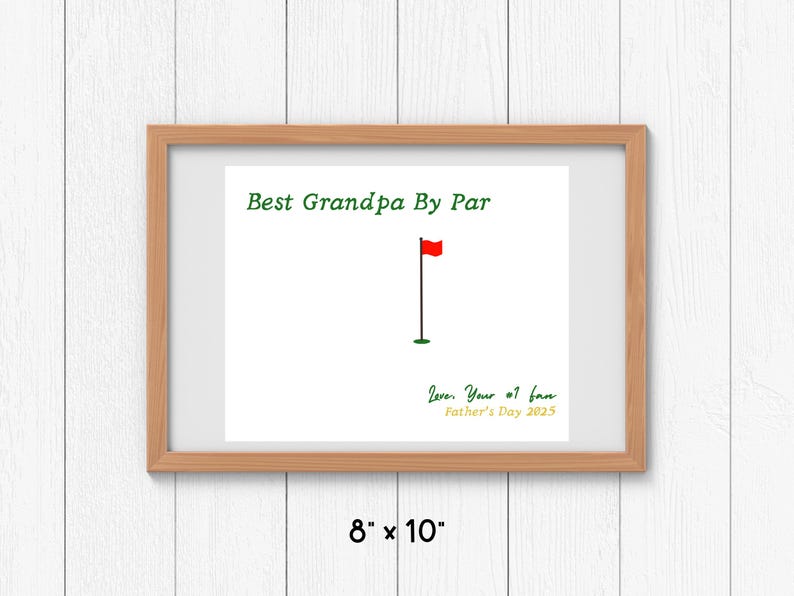 Golf Handprint Father's Day Card: Infant Footprint Art (digital ...