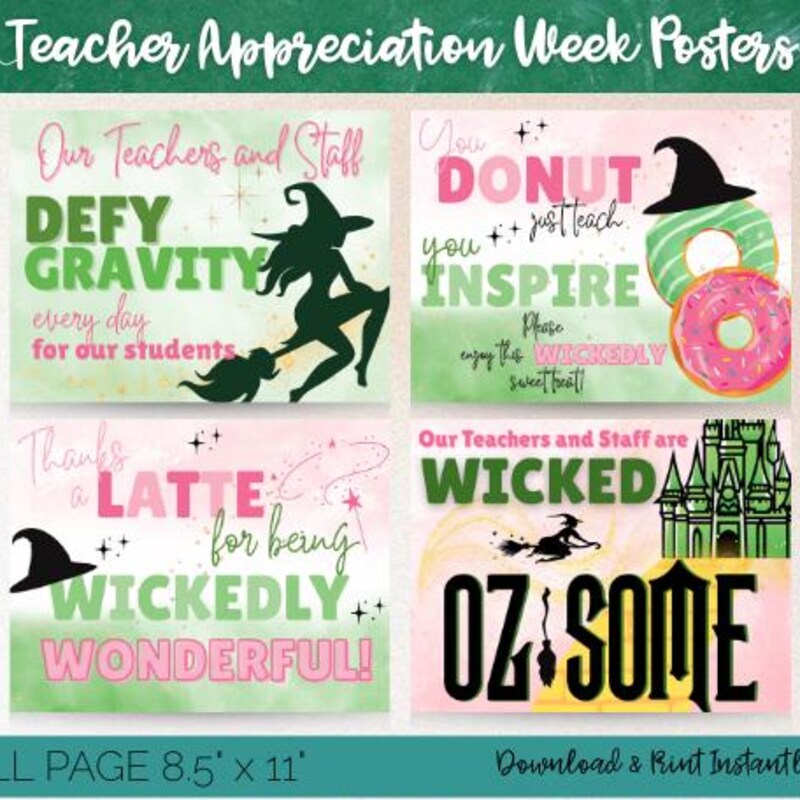 Wicked Theme Teacher Appreciation - Etsy