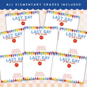 Last Day of School Keepsake Printable Handprint Art & Poem Memory Book ...