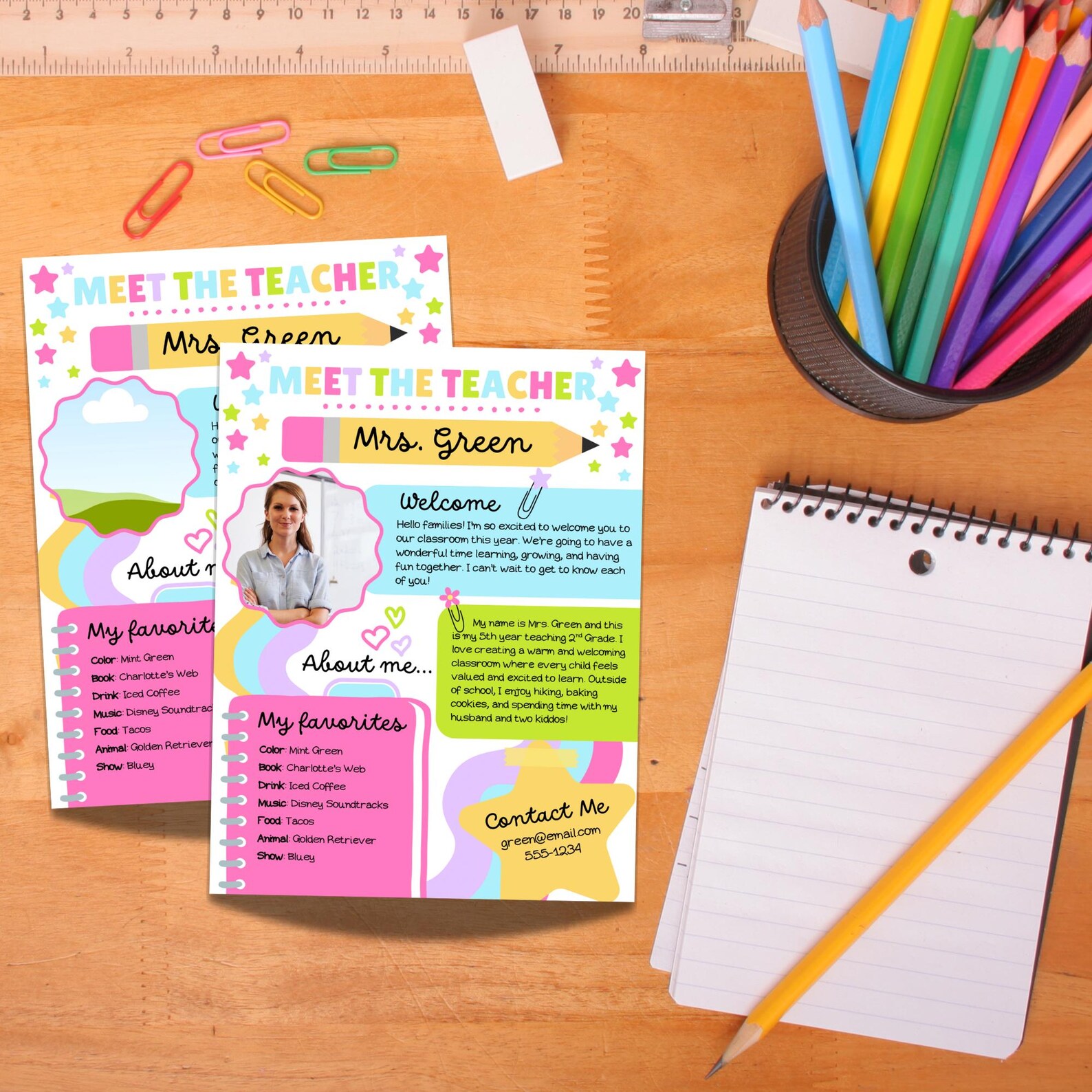 Editable Meet the Teacher Template: Colorful Back to School Welcome ...