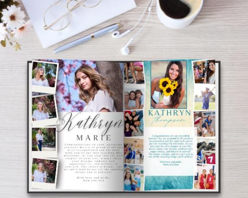 Editable Full-page Senior, Eighth Grade, Grad Yearbook Ad Template ...